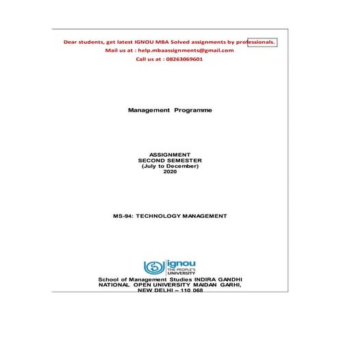 Ms 94 technology management | DOC