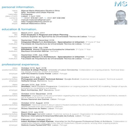 MS | madureira e silva. CV | PDF