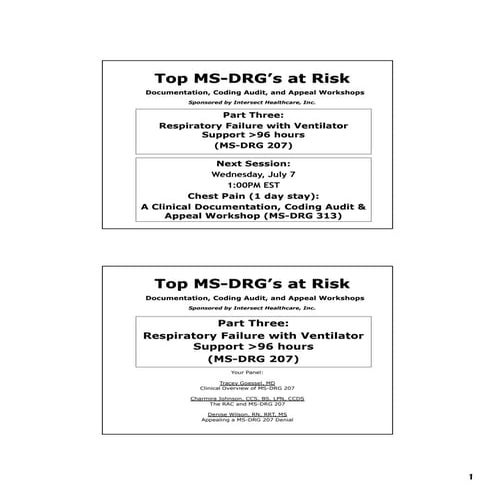 MS-DRG 207 slides | PDF