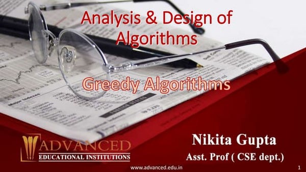 Greedy With Task Scheduling Algorithmppt 5455