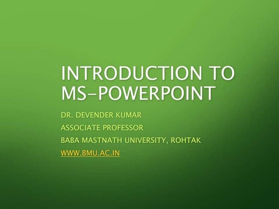 All About Microsoft PowerPoint | PPT