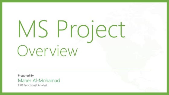 Microsoft project training manual | PDF