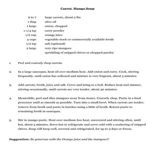 Ms. wray's great soup recipes | PDF