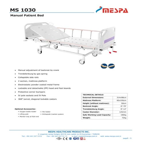 Schroder Manual bed | PDF