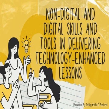 Non Digital and Digital Skills ICT lesson | PDF
