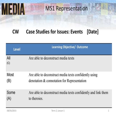 Representation of Events MS1 | PPTX