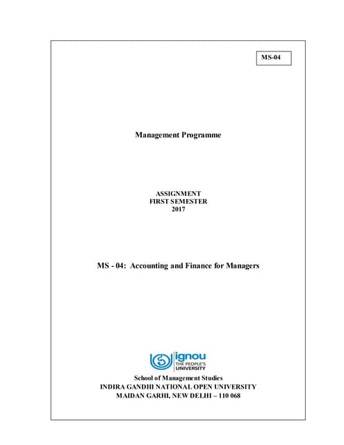 Bba402 management accounting | PDF