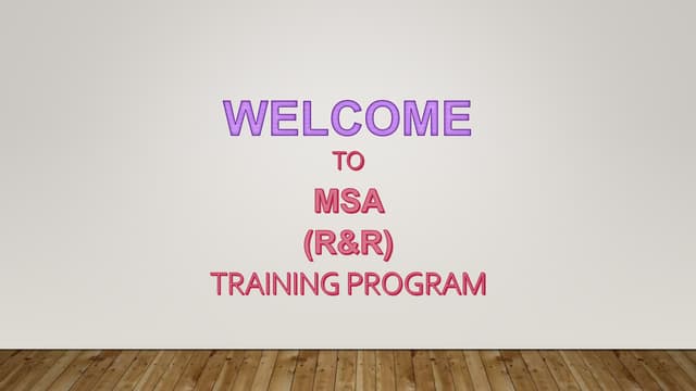 Msa training | PPTX