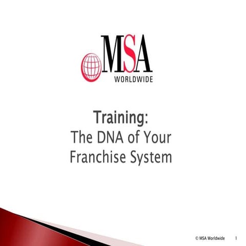 Training: The DNA of Your Franchise System | PPTX