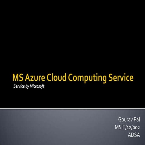 Ms azure | PPT