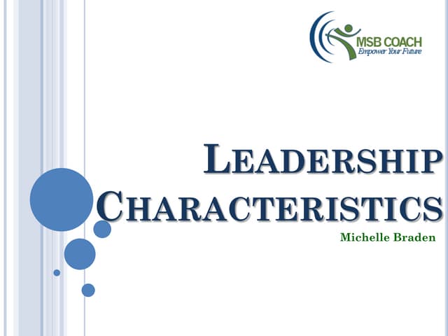 Qualities Of Good Leadership | PPTX