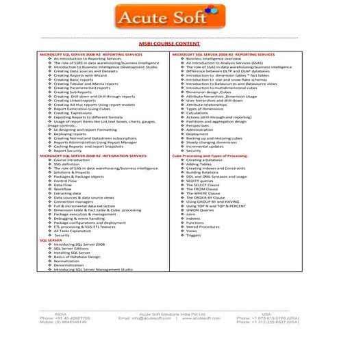 Msbi online training | PPTX