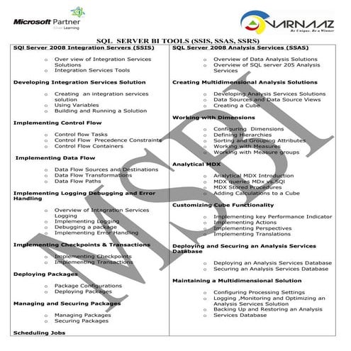 Msbi course content | DOC