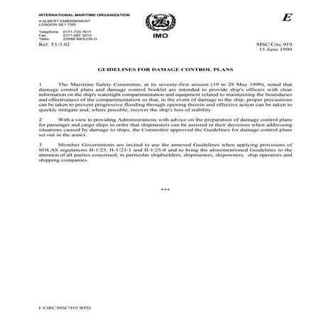 damage control plan.pdf apply for ships built after 1992 | PDF
