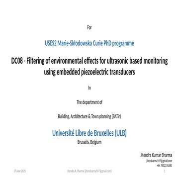 Coda Wave Interferometry on ultrasonic signals measured in AIR | PPTX