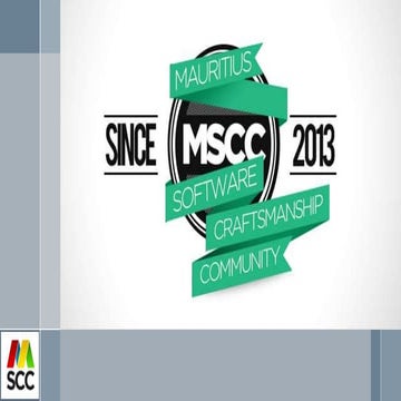 Mauritius Software Craftsmanship Community - DevCon 2016 | PPTX