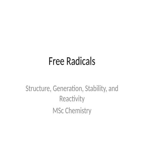Free Radical | PPTX