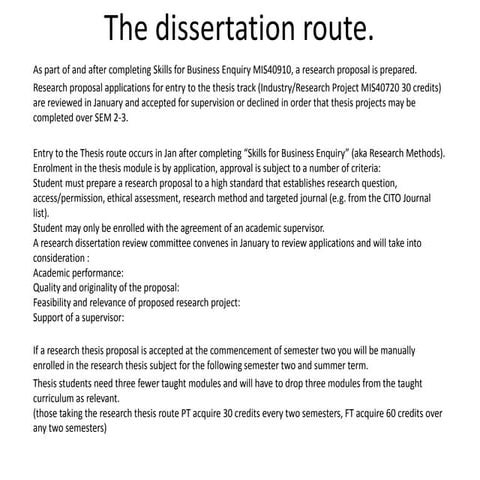 MSc Digital Innovation: Thesis/Dissertation Route | PPTX