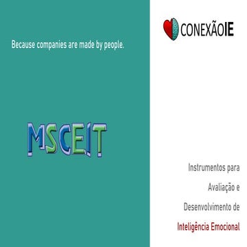Msceit - Avaliação de Inteligência Emocional | PDF