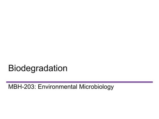 Microbial degradation of plastic | PPTX | Chemistry | Science
