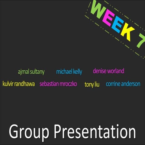 Group presentation for Masters @ City University London | PPTX