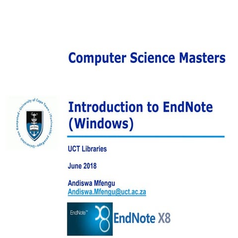 EndNote Reference Manager Introduction | PDF | Desktop Publishing ...