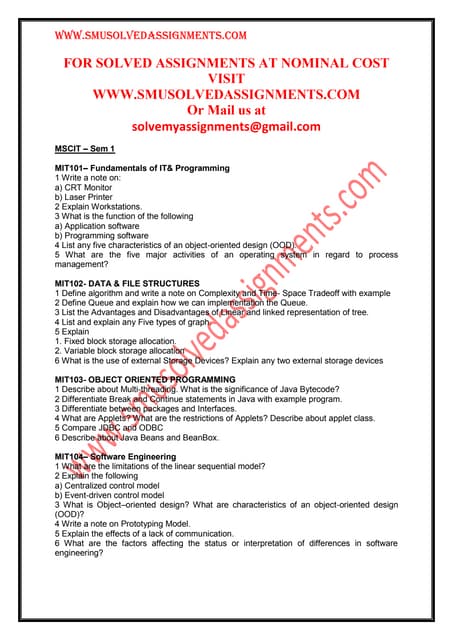 Data base management systems question paper | PDF