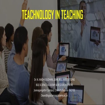 Technology in Teaching - meaning, Forms, Role | PPTX
