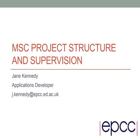 EPCC MSc industry projects | PPTX