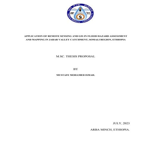 Application of GIS and Remote Sensing tool for Flood Hazard Mapping and ...
