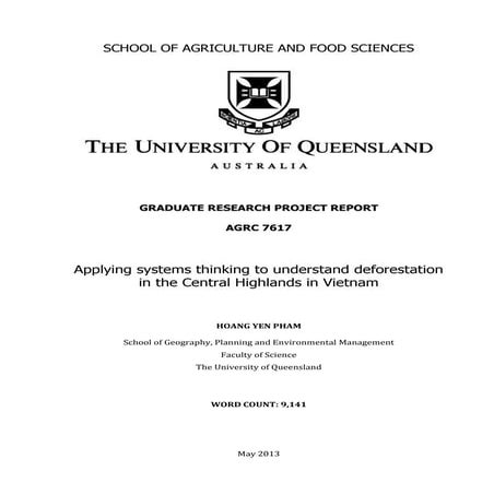 Graduate research project report | PDF