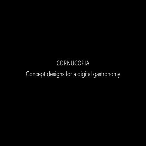 Cornucopia: Concepts for a Digital Gastronomy | PDF