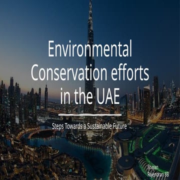 Environmental Conservation Efforts in the UAE | PPTX
