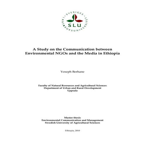 Master thesis_Environmental Communication and Management | PDF