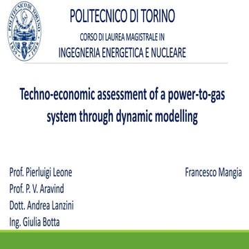 Techno Economic Analysis | PPTX