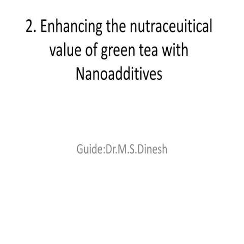 MSD, Green tea Capstone project.ppt