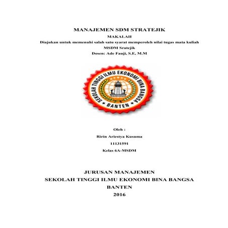 Msdm strategik | PDF