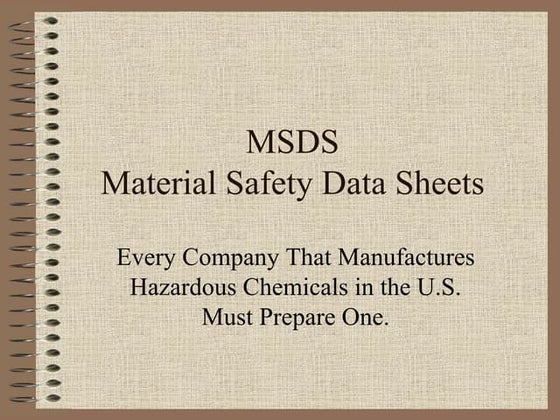 Msds training | PPT