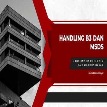 material safety data sheet for manufacture dan LDKB | PPSX