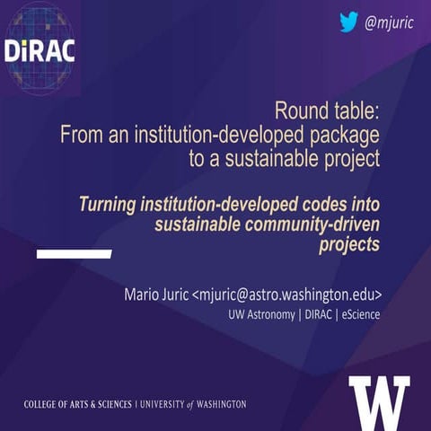 Round Table Introduction: From an institution-developed package to a ...