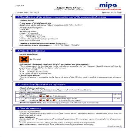 Msds p 80 kaltmetall_neu_gb | PDF