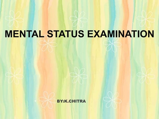 Mental state examination abstract thinking, insight and judgment | PPT
