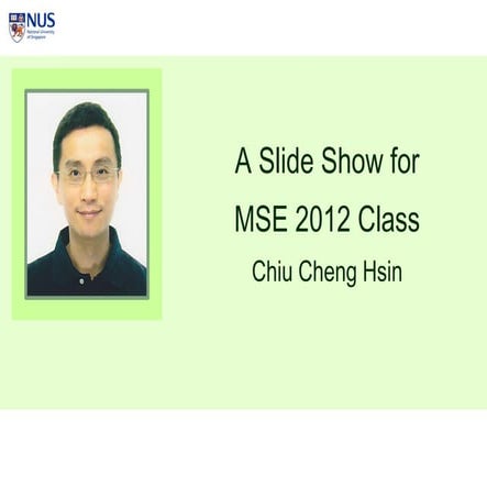 Mse 2012 class_frm_chiu | PPTX