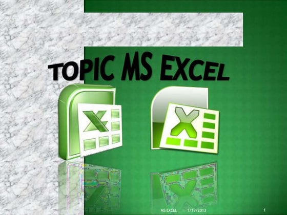 MS EXCEL PPT PRESENTATION | PPTX