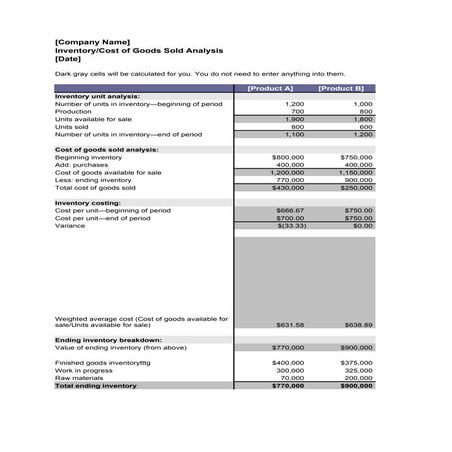 Contoh Income statement | XLSX