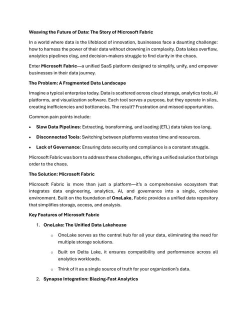 Microsoft Fabric.pptx | Databases | Computer Software and Applications