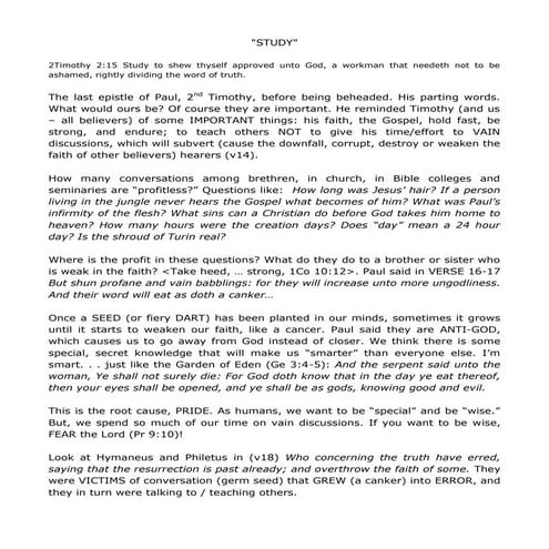 Msg Study | PDF | Christianity | Religion & Spirituality