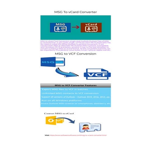 MSG to VCF Converter tool | PDF