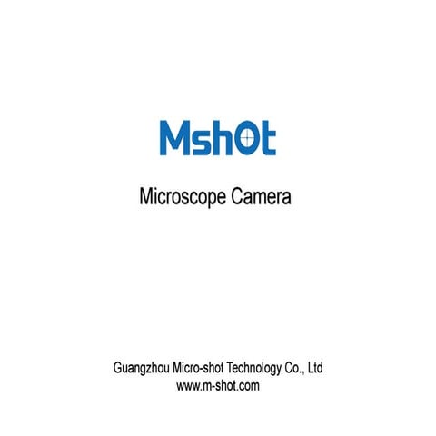 Mshot microscope camera introduction | PDF