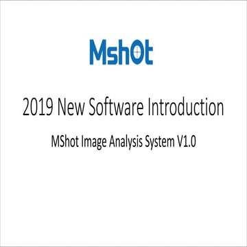 Mshot microscope imaging analysis software introduction | PDF